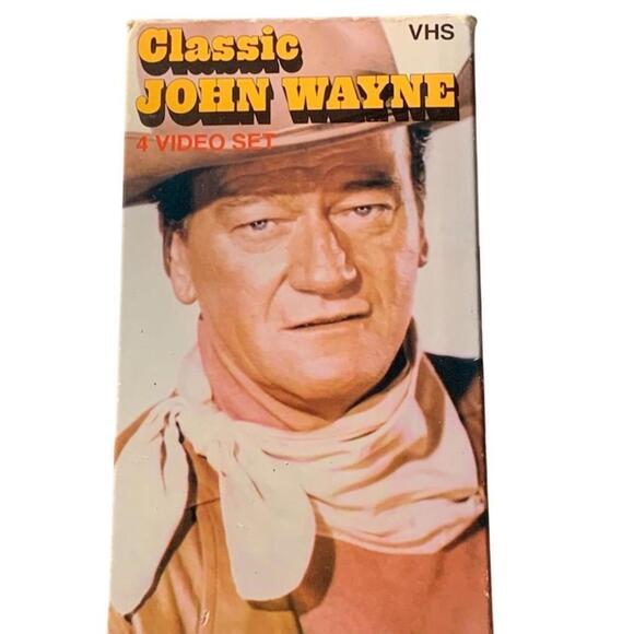 Media | Classic John Wayne Collection Vhs 4 Video Box Set Westerns ...